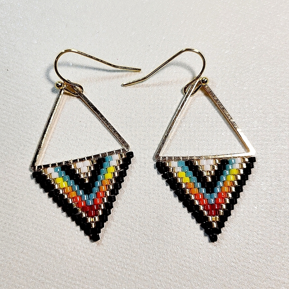 Jewelry | Multicolor Triangle Earrings Are New And Handmade By Me ...